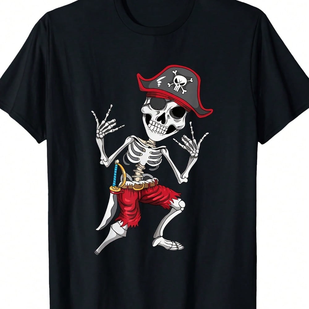 Pirate Ship Sea Rock Rock Heavy Metal Skull Saber T-Shirt 160G Cotton T ...