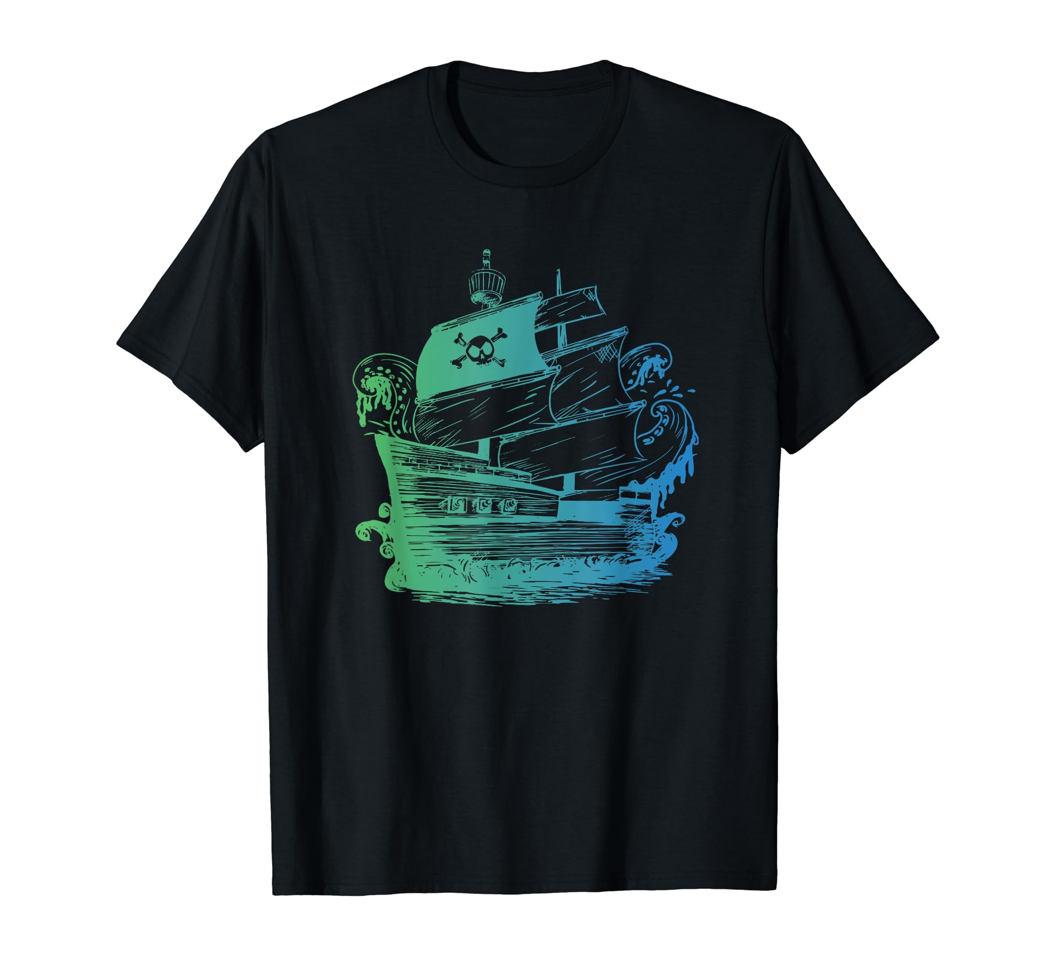 Pirate Ship T-Shirt Men Nautical Boat Shirt - Walmart.com