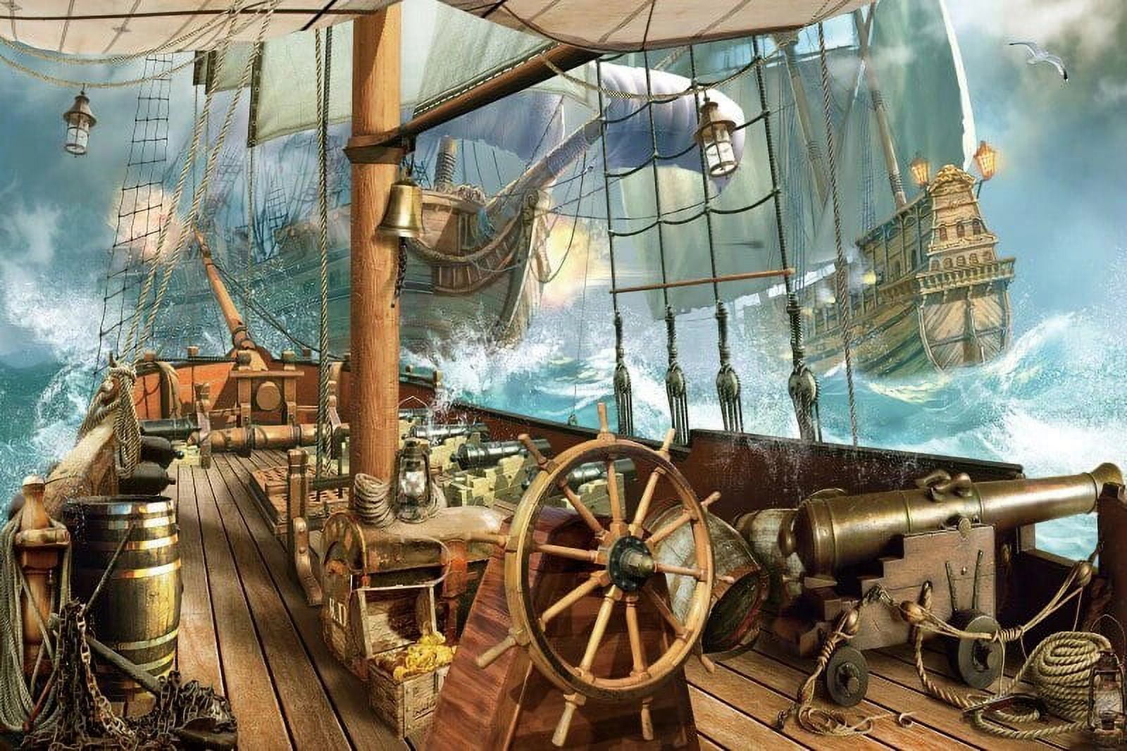 Pirate Ship Theme Party Backdrop Marine Sailor Nautical Explore Kids ...