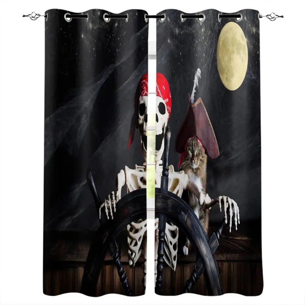 Pirate Ship Window Curtains for Living Room Decorative Items Living ...