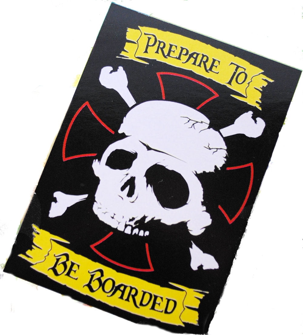 Pirate Skull & Crossbone Jolly Roger 40" x 28" Flag "Prepare to be ...