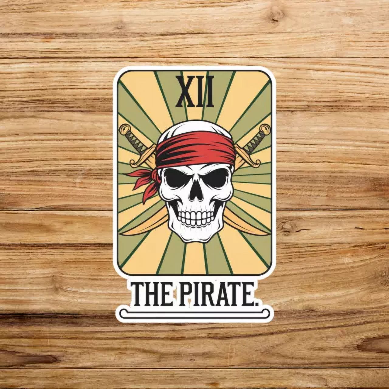 Pirate Skull Sticker - Jolly Roger Decal For Laptops & Tumblersphone ...