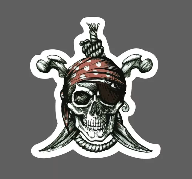 Pirate Skull Sticker Noose Knife Waterproof Sticker Phone Decal Water ...
