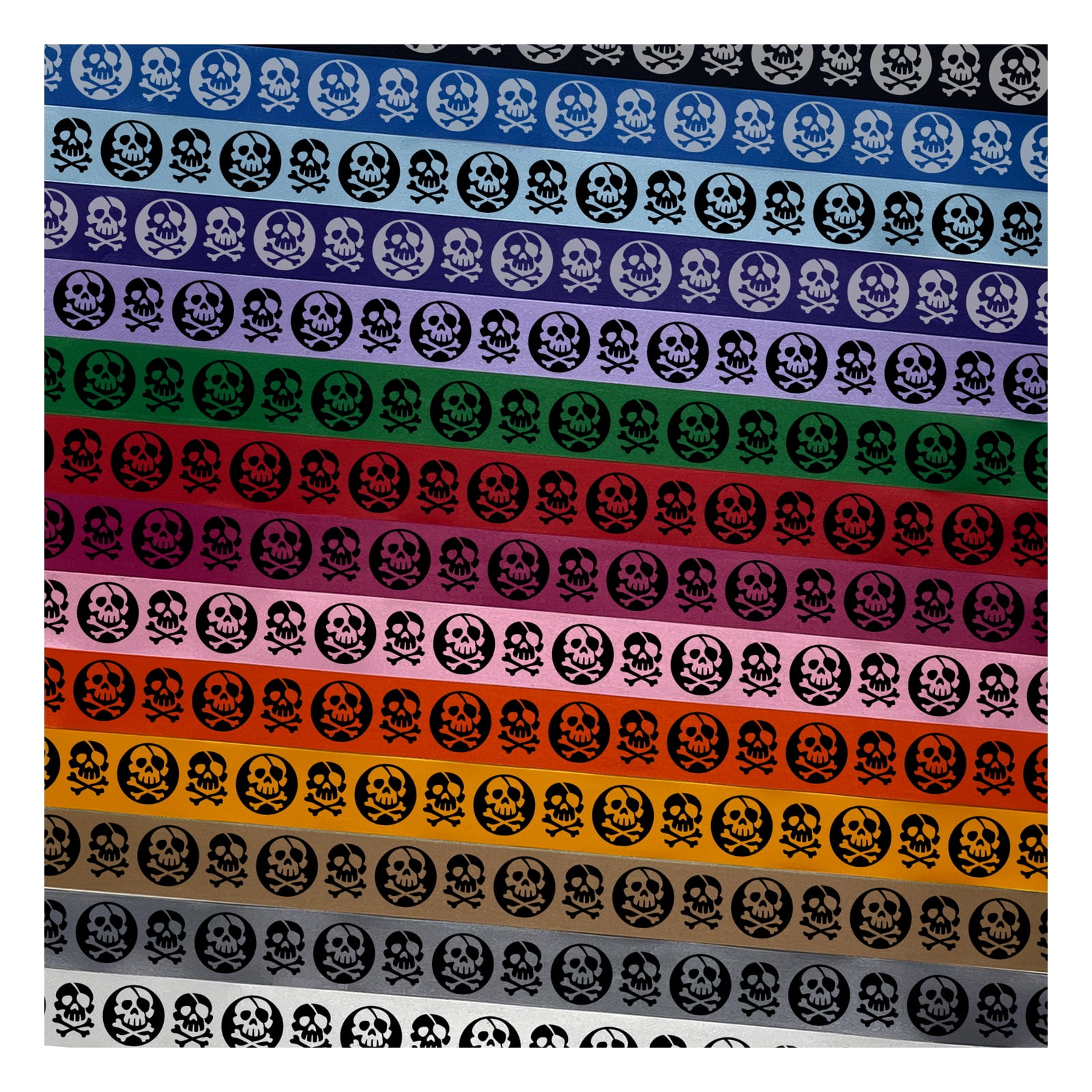Pirate Skull and Crossbones Jolly Roger Satin Ribbon for Gift Wrapping ...