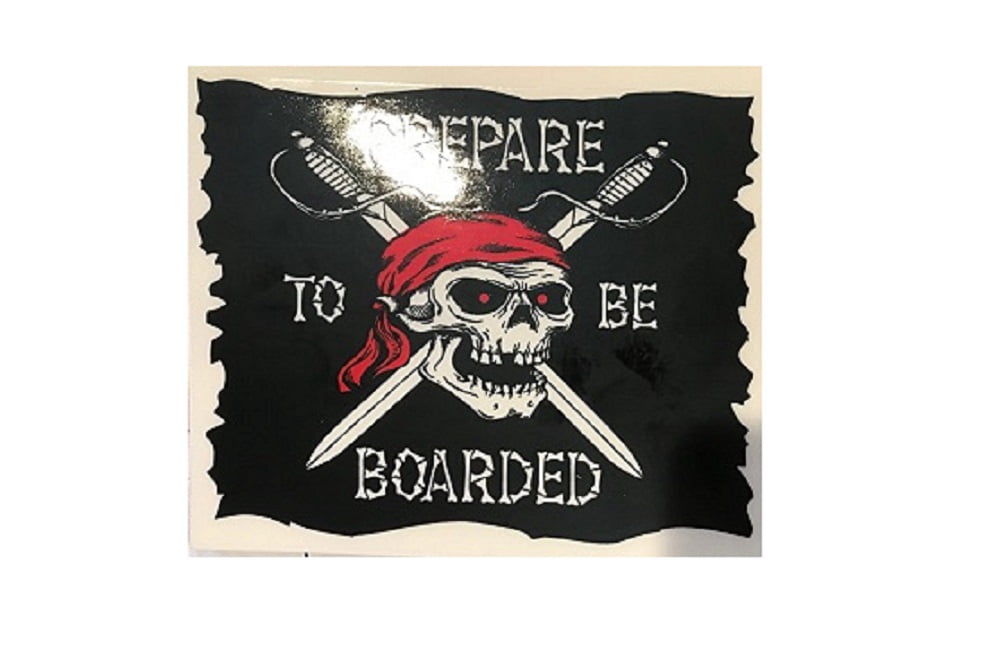Prepare to Be Boarded - Skull & Swords Original Art Decor, Nautical ...