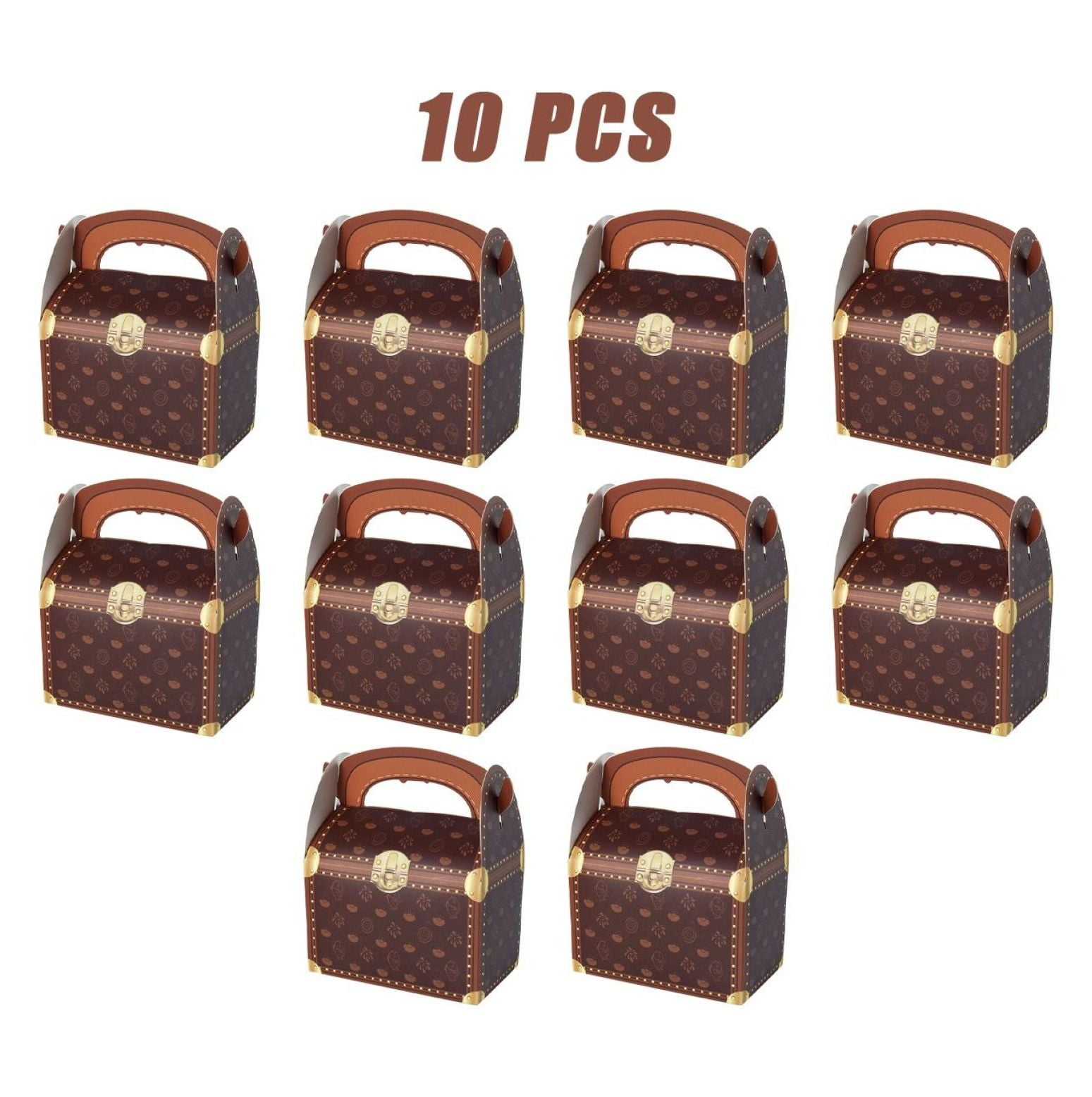 Pirate Treasure Boxes with Handles - 10 Pack Pirate Chest Goodie Boxes ...
