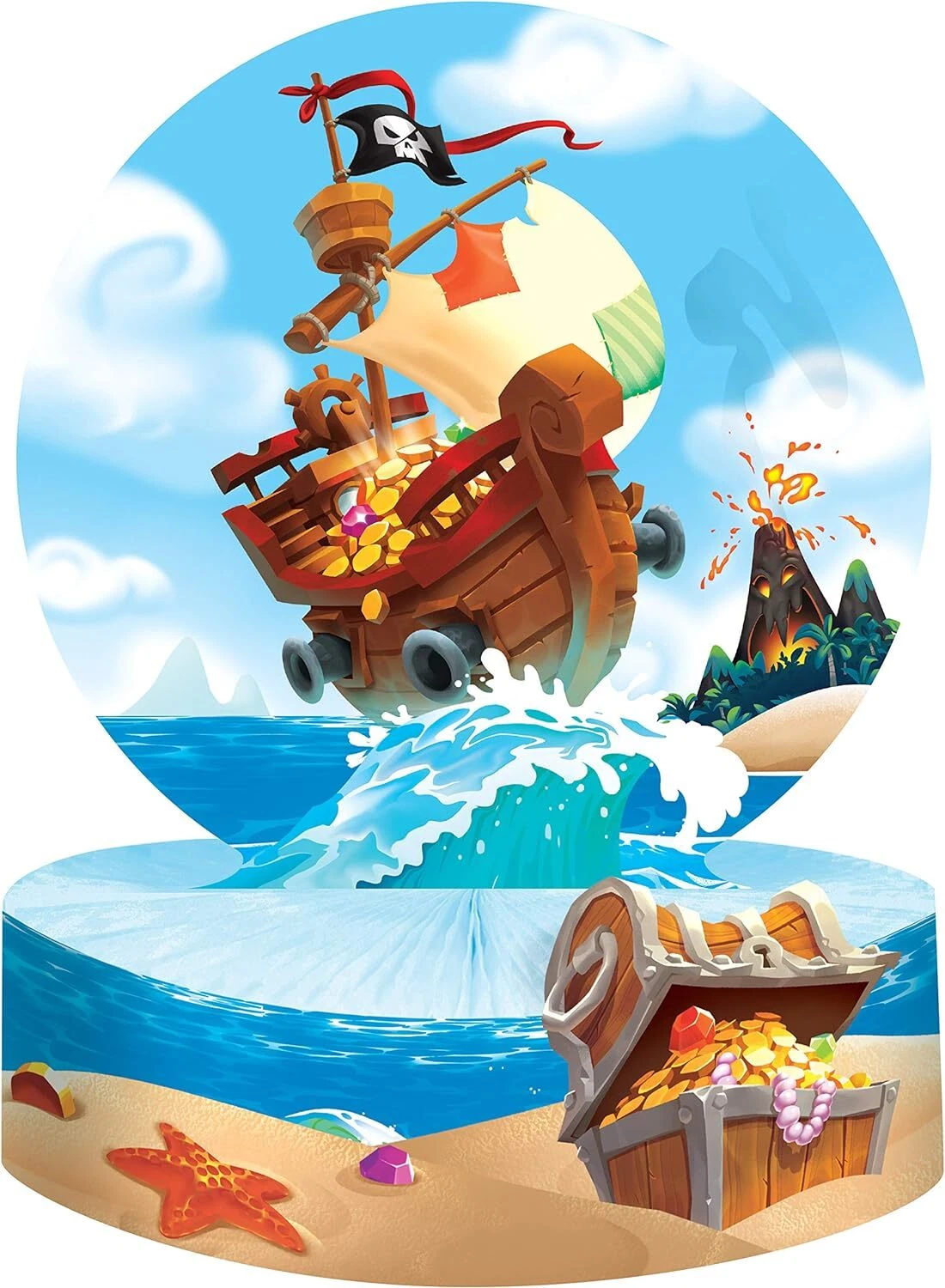 Pirate Treasure Caribbean Buccaneer Kids Birthday Party Decoration ...
