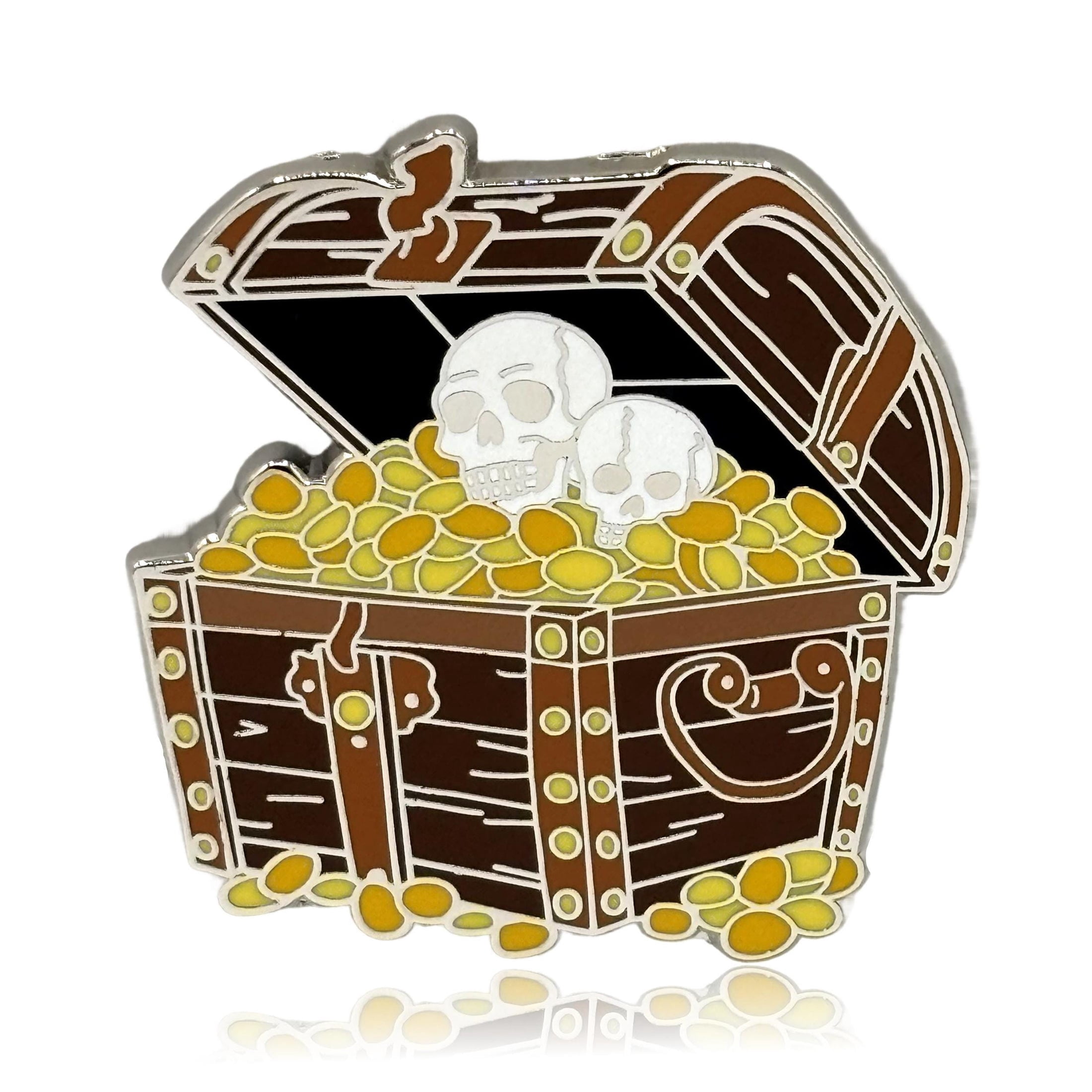 Pirate Treasure Chest Enamel Pin - Walmart Business Supplies