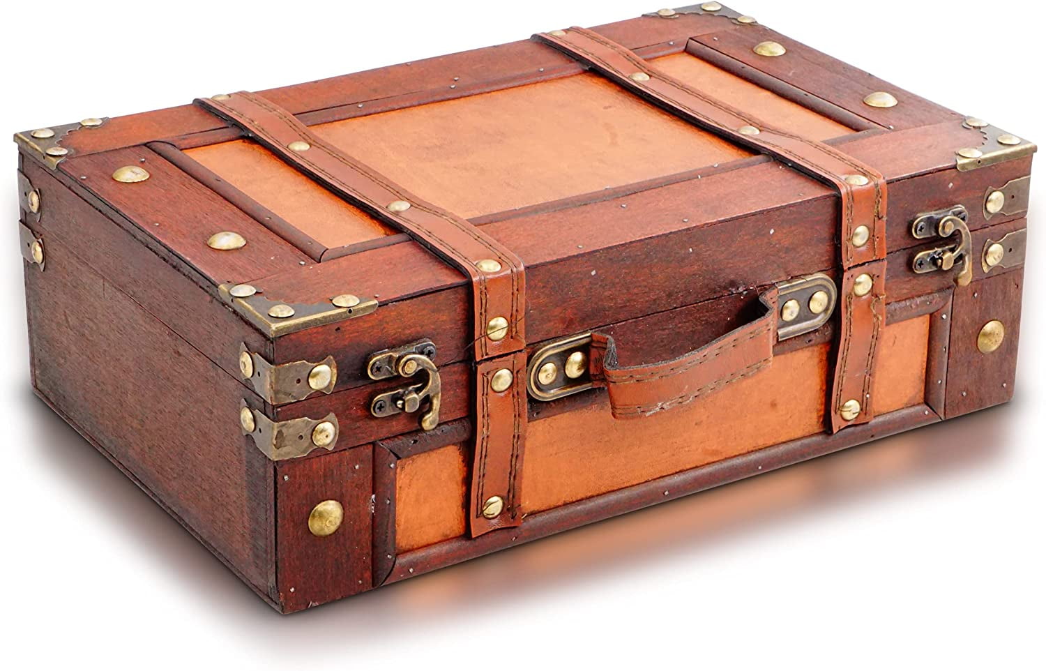 Pirate Treasure Chest Storage Box Marco 15x106x55 Durable Wood ...