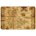 Pirate Treasure Map, Indoor Door Mat Front Door Mats Entryway Rug Non ...