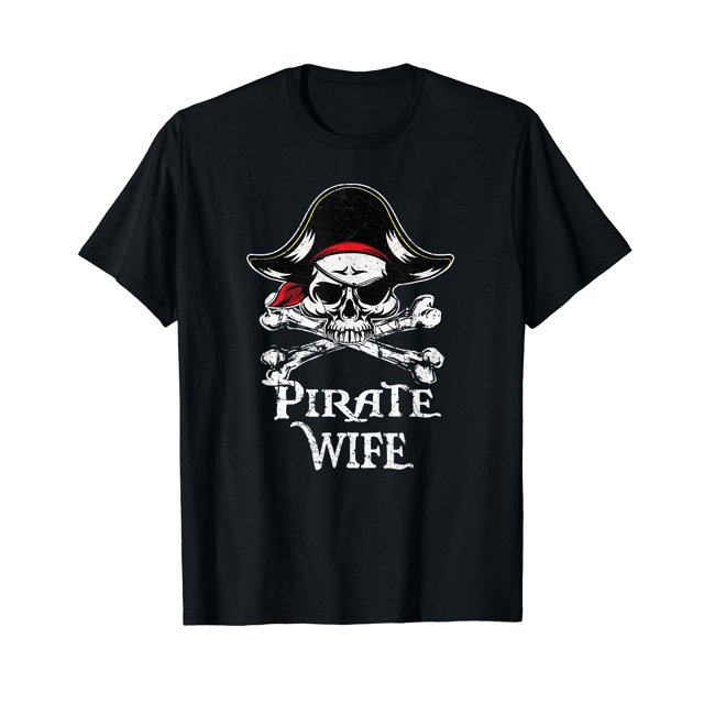 Pirate Wife Family Halloween Costume Black T-Shirt - Walmart.com