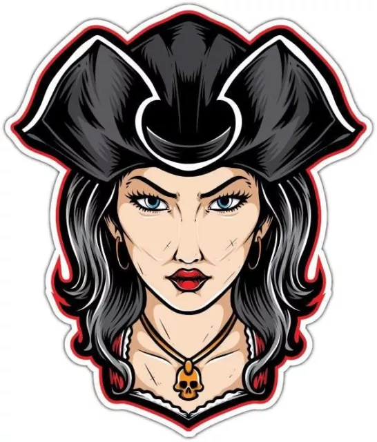 Pirate Women Girl Car Window Stickerphone Decal Water Bottle Stickers ...