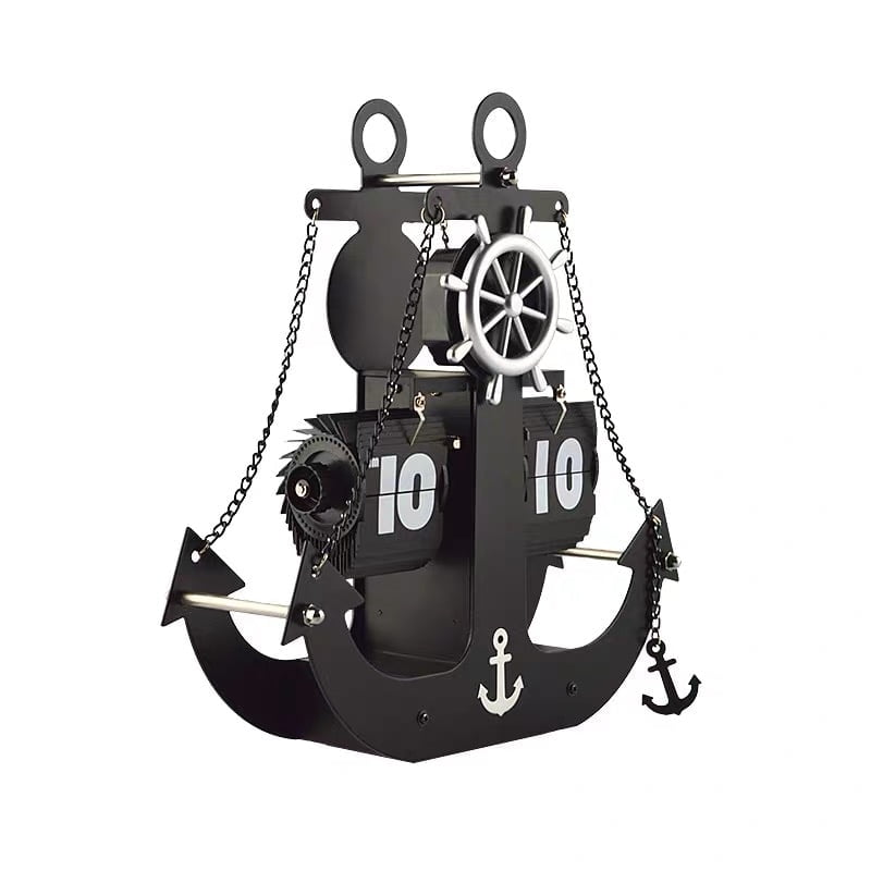 Pirate anchor clock Flip page clock Creative Seat clock living room ...