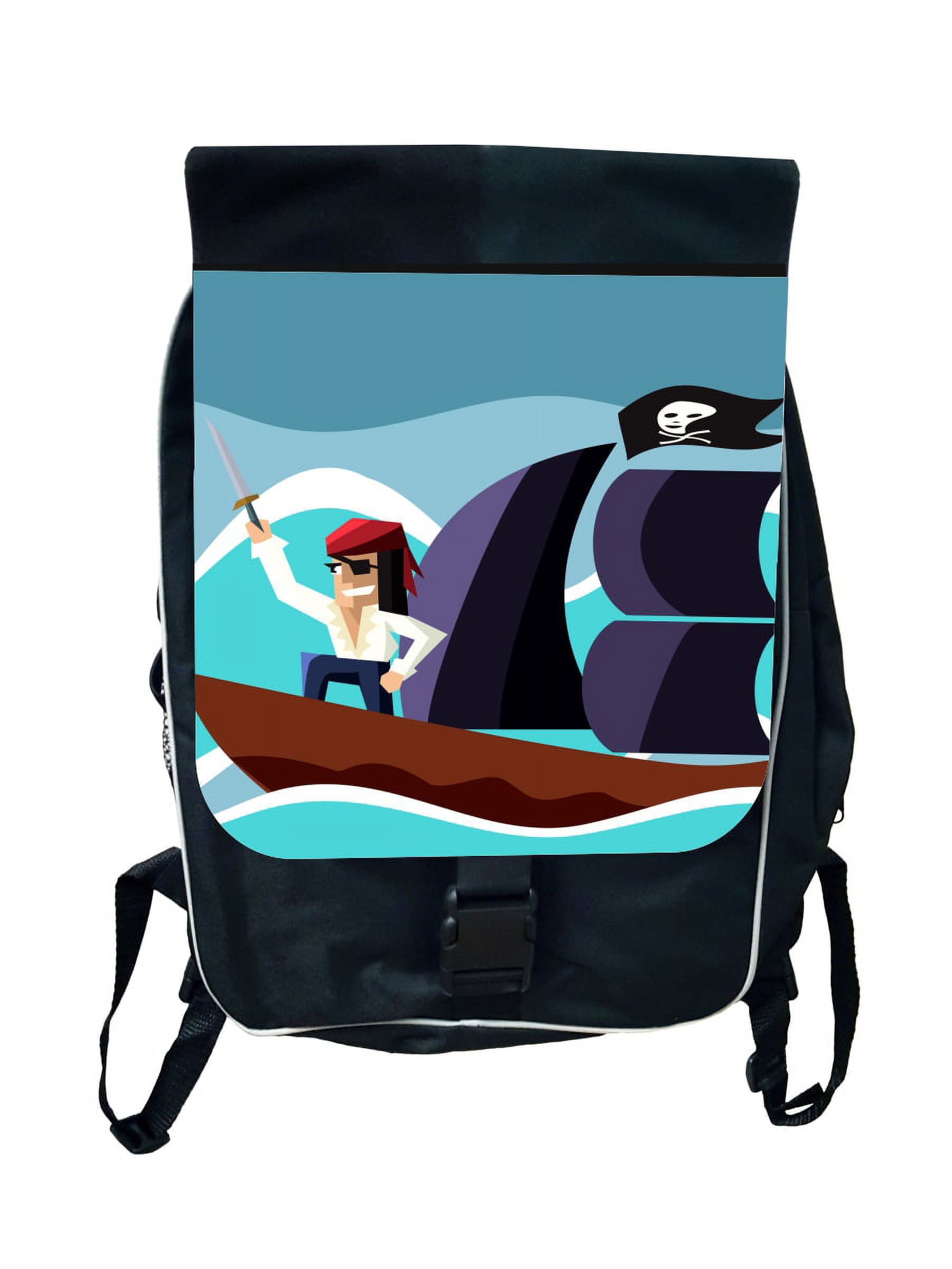Pirate and Ship Vector Large School Backpack - Walmart.com