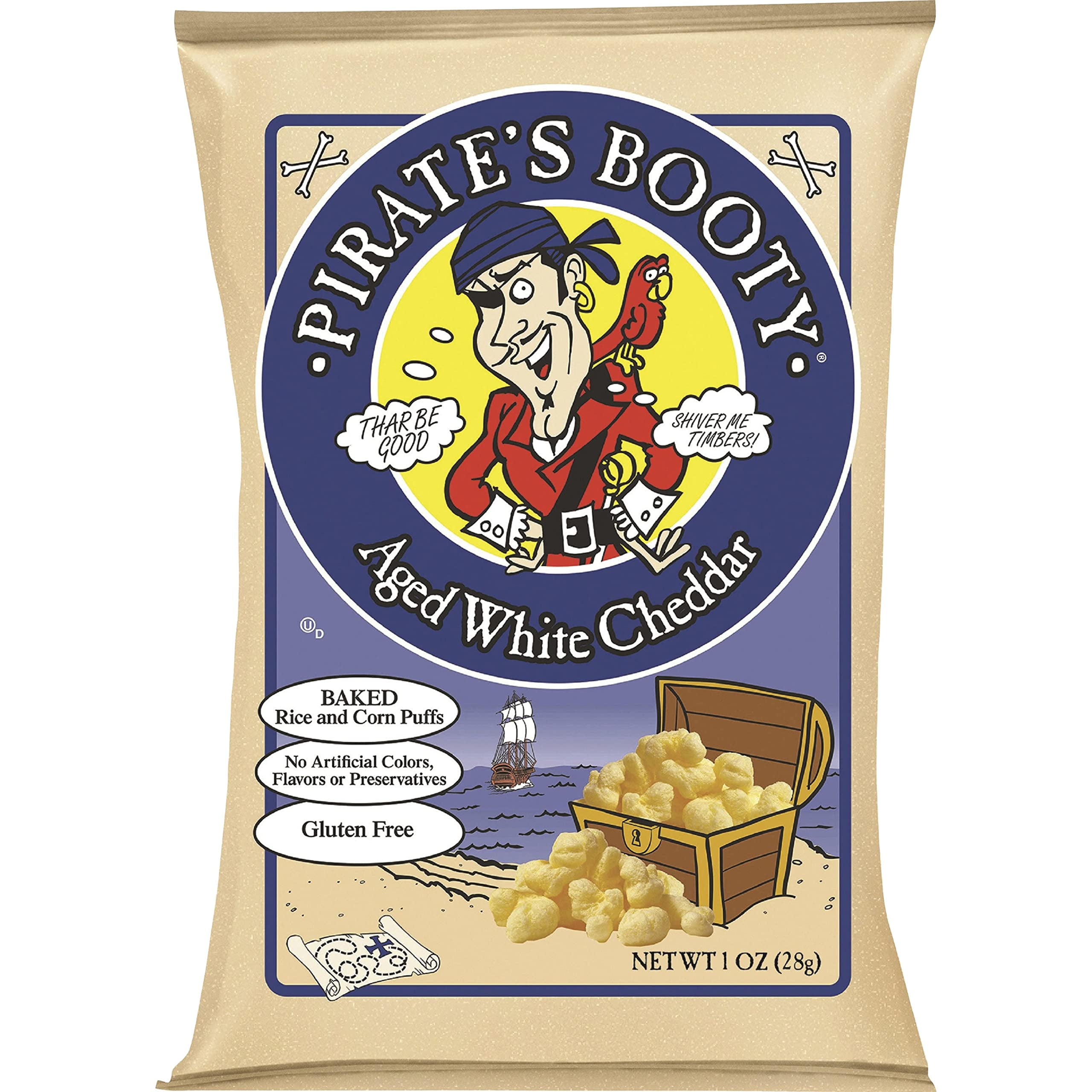 Pirate's Booty Aged White Cheddar Cheese Puffs, 24ct, 1oz Indvidually ...