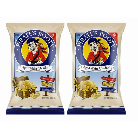 Pirate's Booty Baked Puffs, Aged White Cheddar, Gluten-Free Snack, 2PK ...
