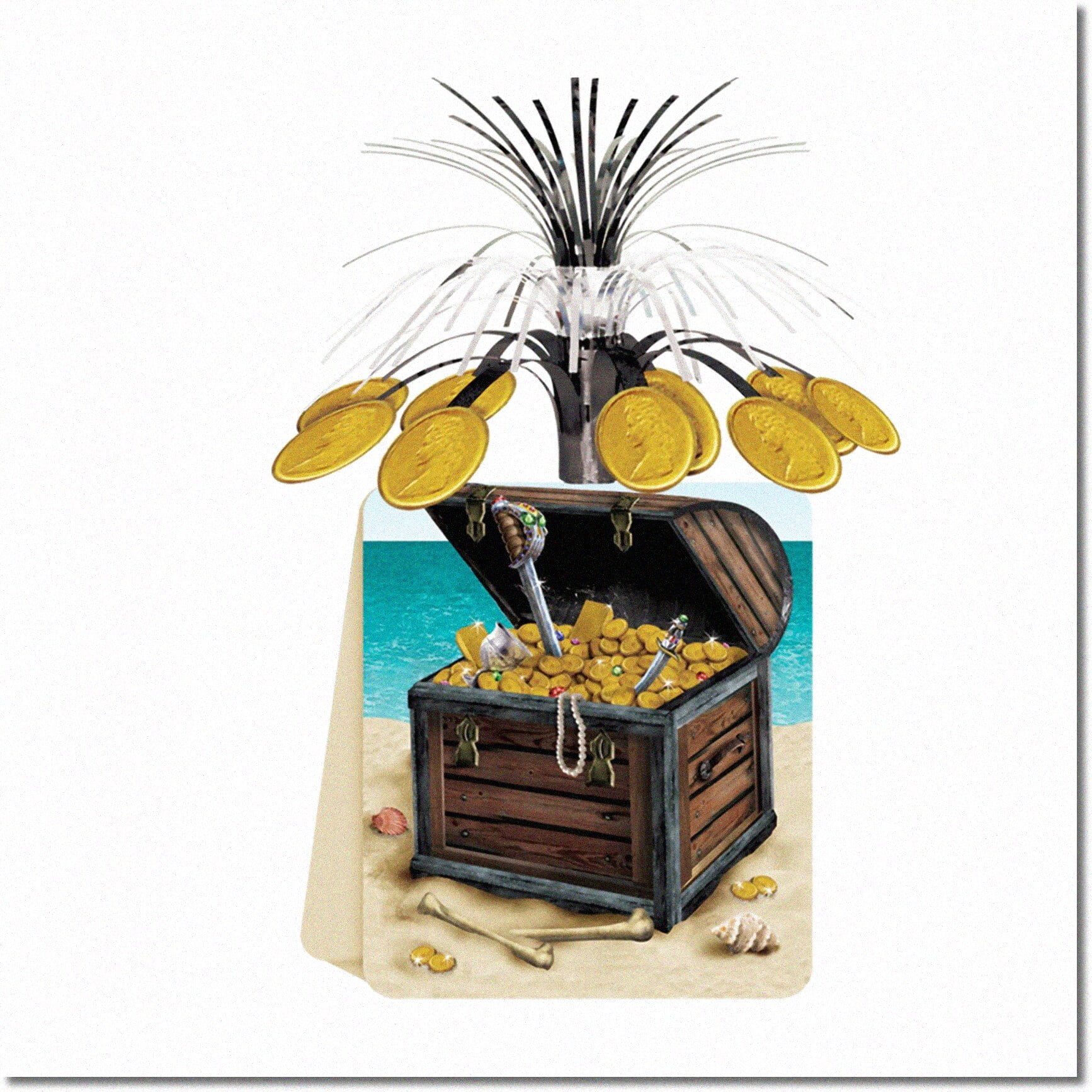 Pirate's Booty Bounty: 13-Inch Nautical Treasure Centerpiece - Walmart.com