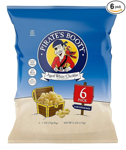 Pirate’s Booty Cheese Puffs, Healthy Kids Snacks, Real Aged White ...