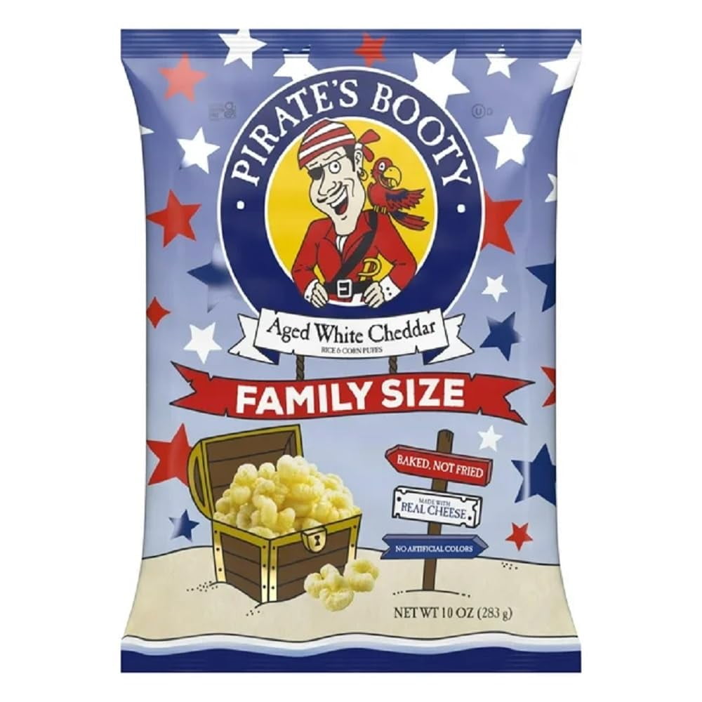 Pirate's Booty Cheese SCH4 Puffs, Kids Snacks, Real Aged White Cheddar ...