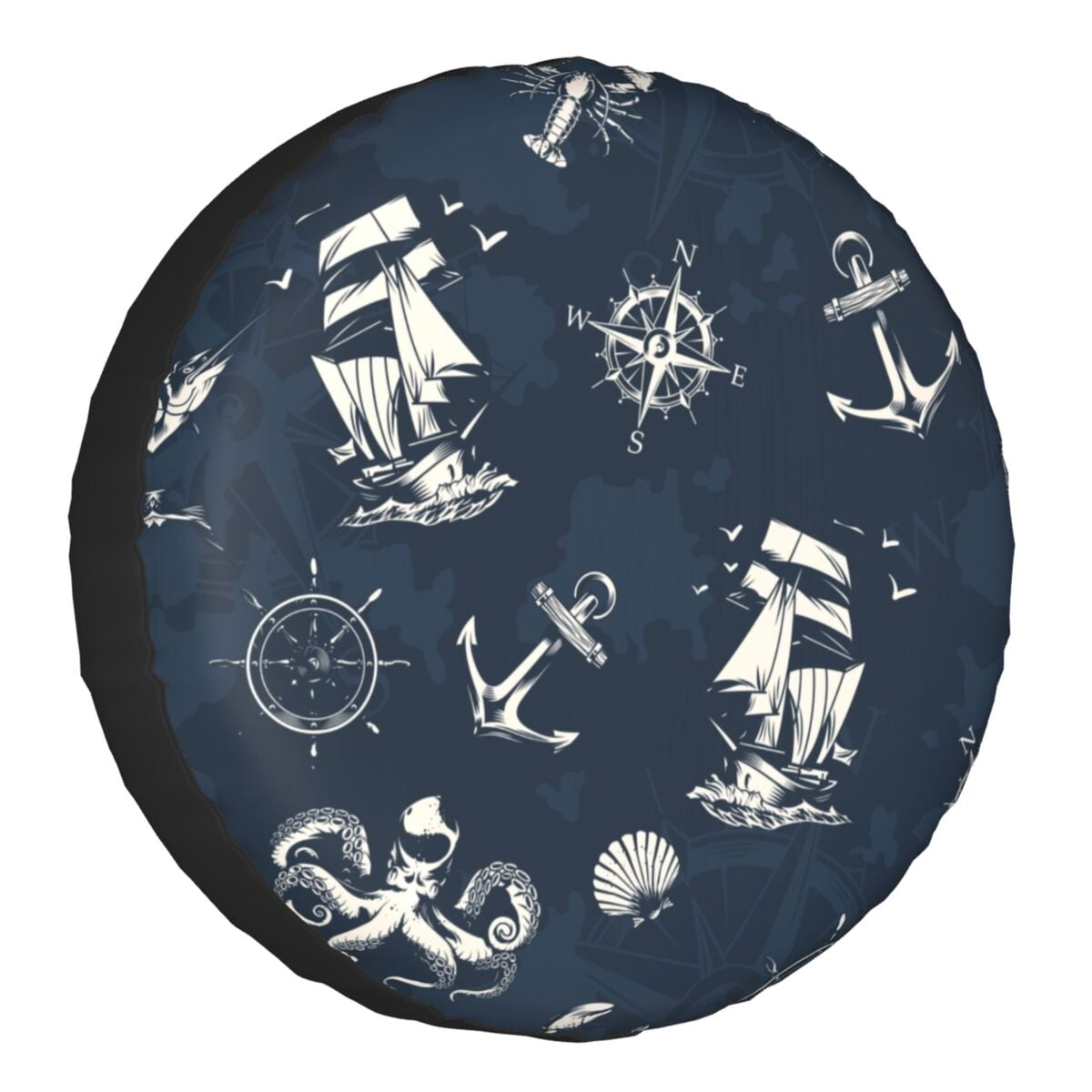 Pirate's Map Spare Wheel Tire Cover for l Compass Sailor RV SUV Camper ...