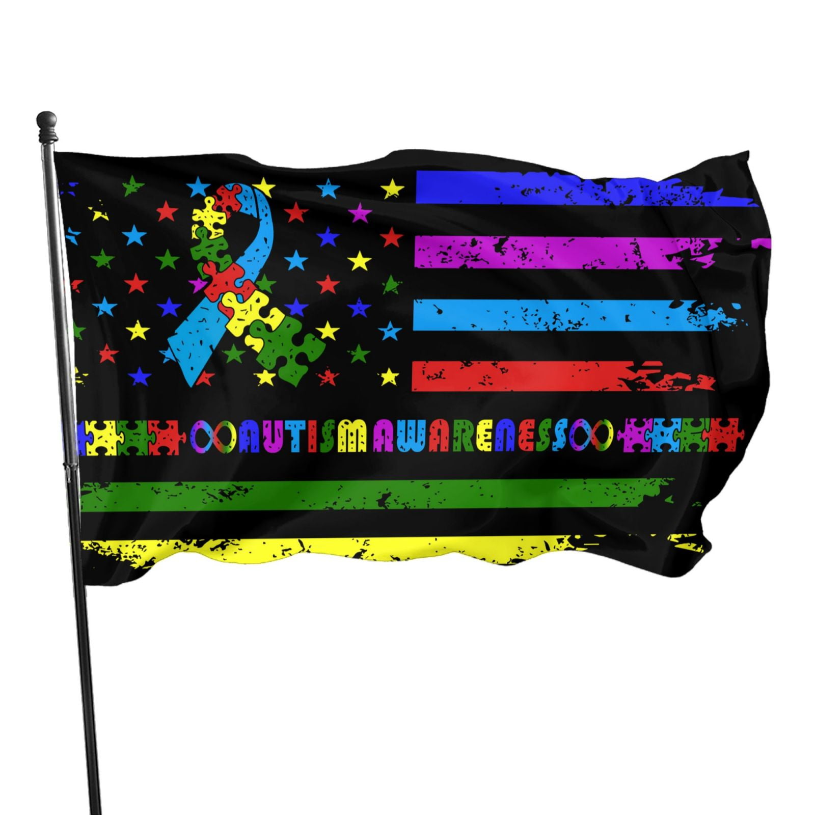 Autism Awareness Flag 3x5 Ft Outdoor Indoor With Grommet Garden Yard ...