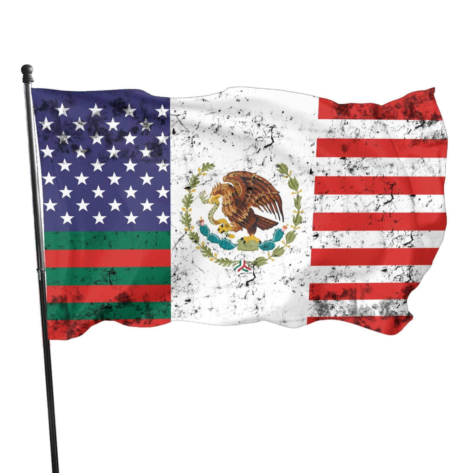 Mexico Usa Friendship Flag Flag 3x5 Ft Outdoor Indoor With Grommet ...
