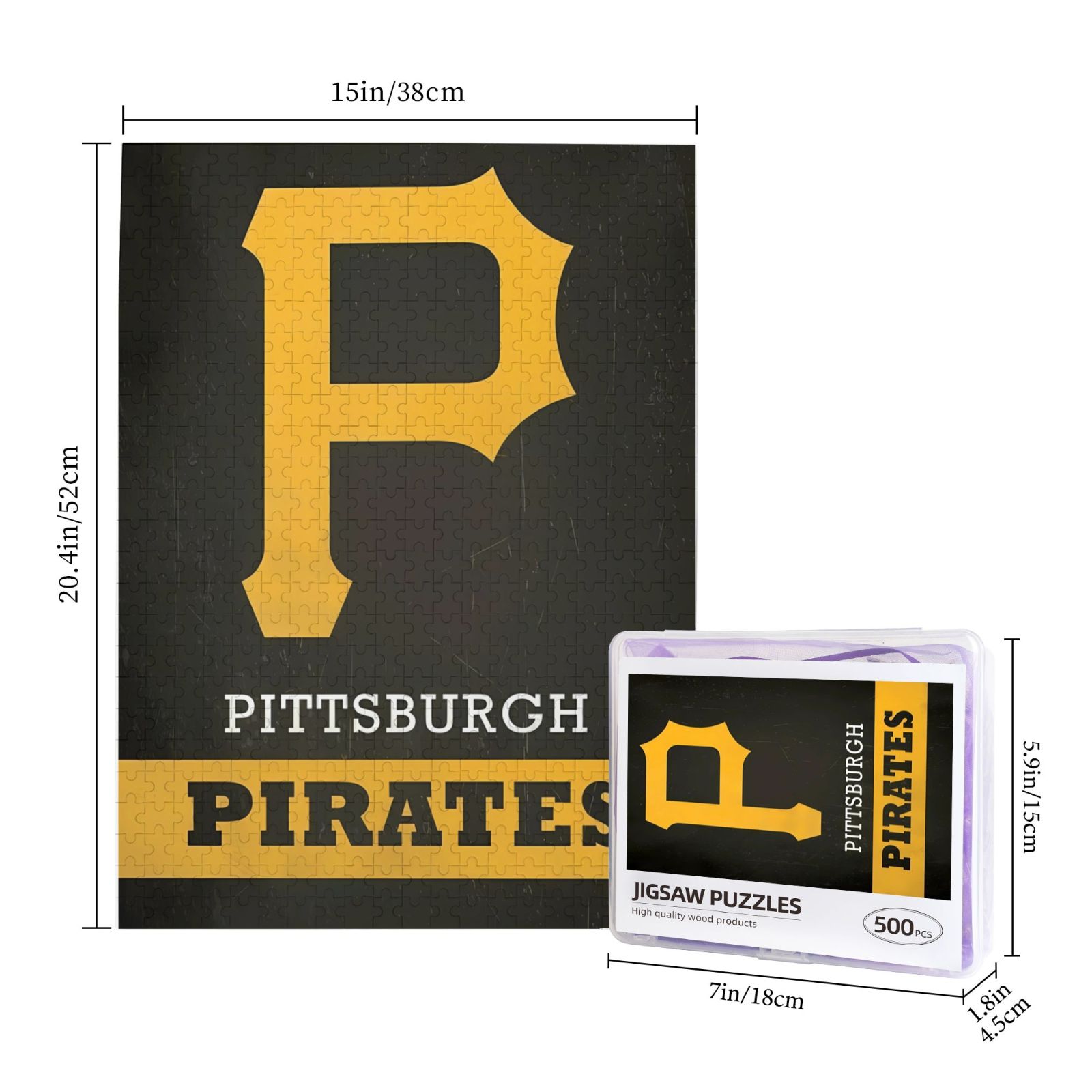Pirates 2025 New Wooden Baseball Team Logo Jigsaw Puzzle (500-Piece ...