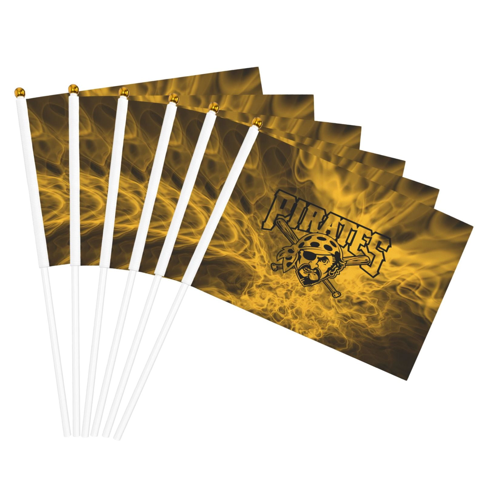 Pirates Baseball Team Custom Double Sided Hand Waving Flag Multi-Pack ...