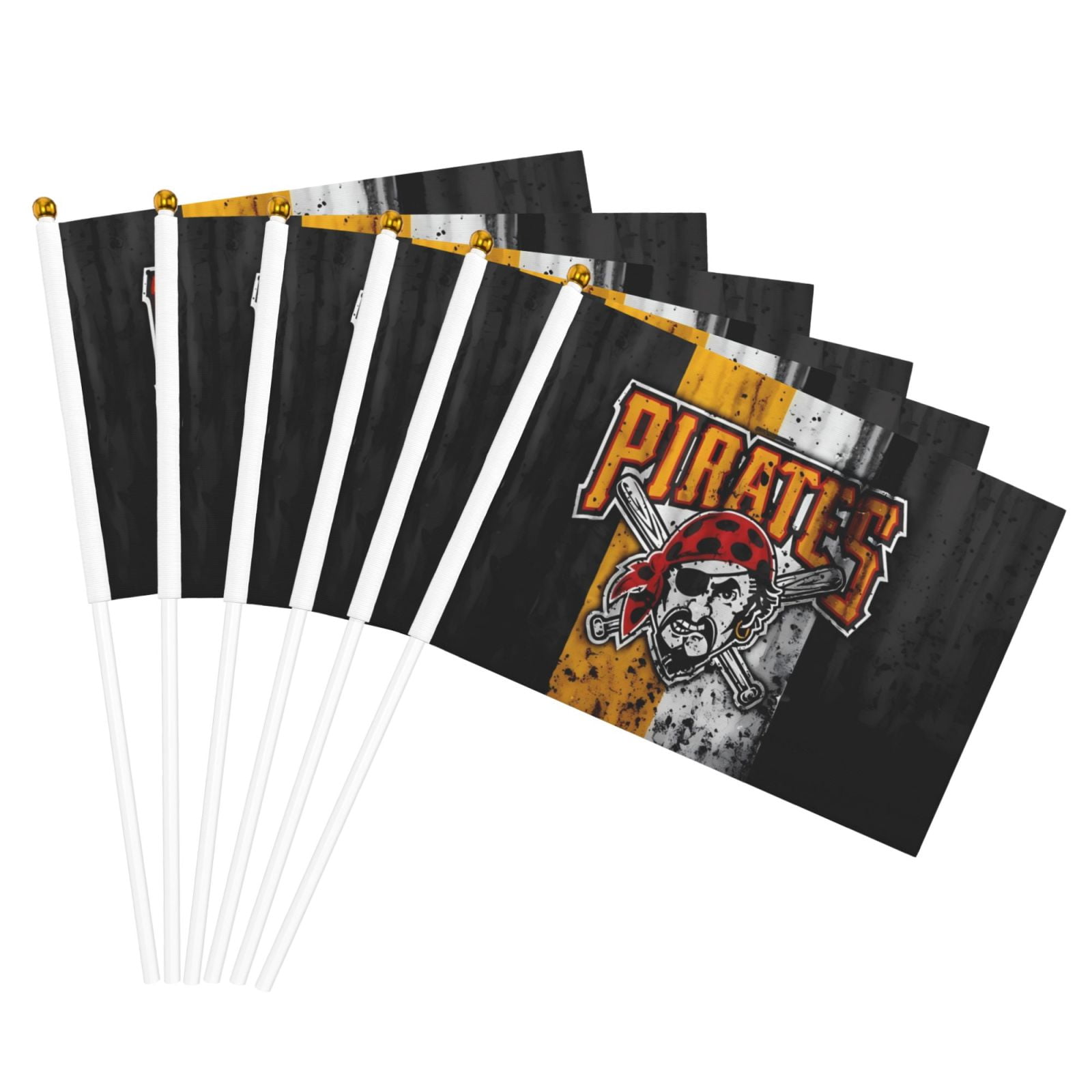 Pirates Baseball Team Double Sided Hand Waving Flag(Pack of 6 or 10 ...