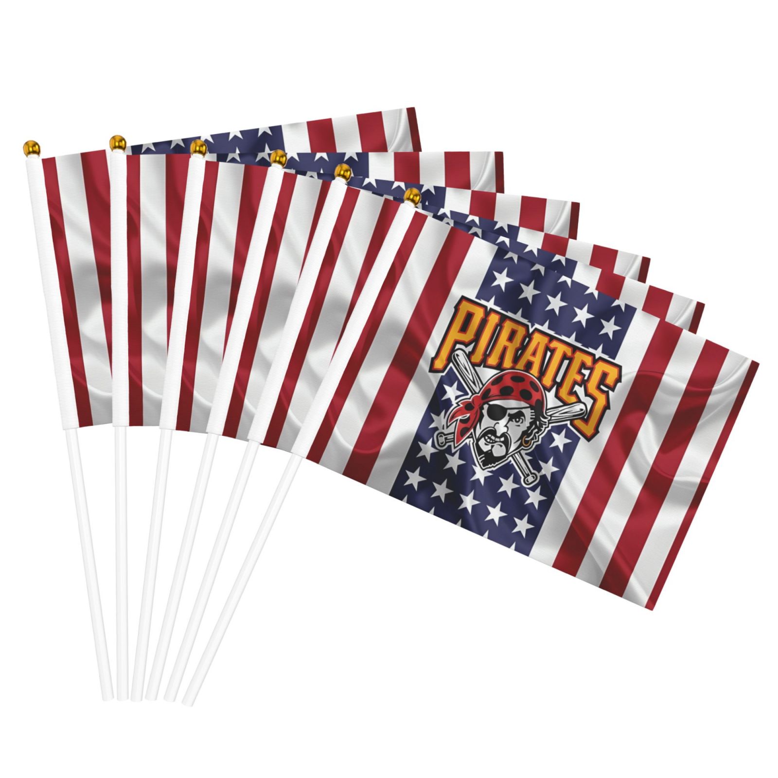 Pirates Baseball Team Double Sided Hand Waving Flag(Pack of 6 or 10 ...