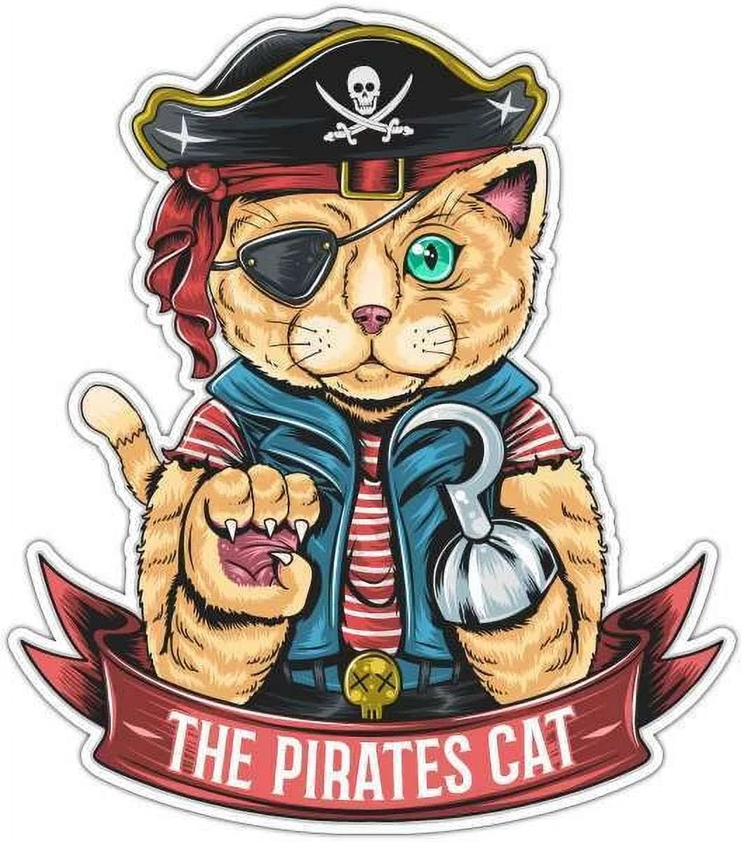 The Pirates Cat Pirate Buccaneers Boat Car Stickerphone Decal Water ...