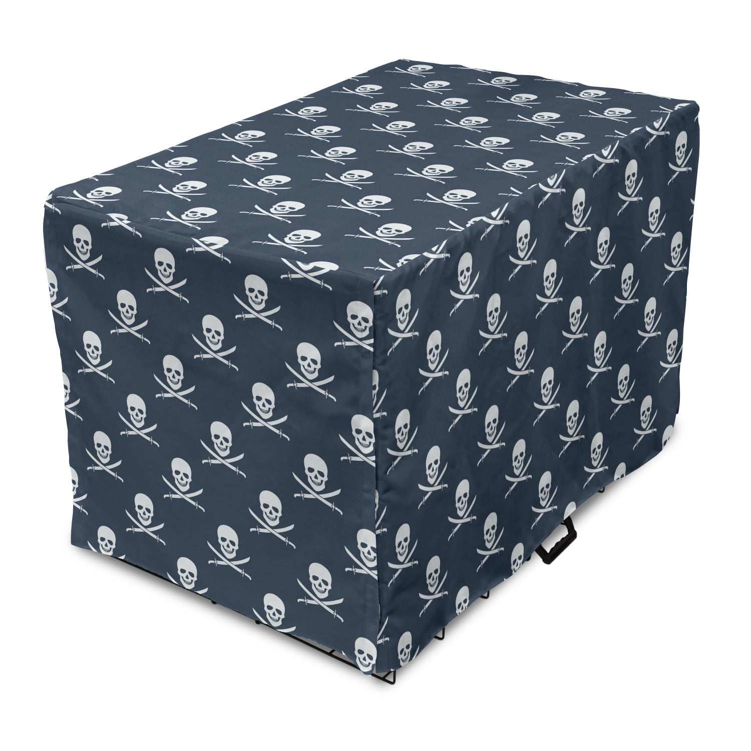 Pirates Dog Crate Cover, Jolly Roger Pattern in Classic Nautical Colors ...