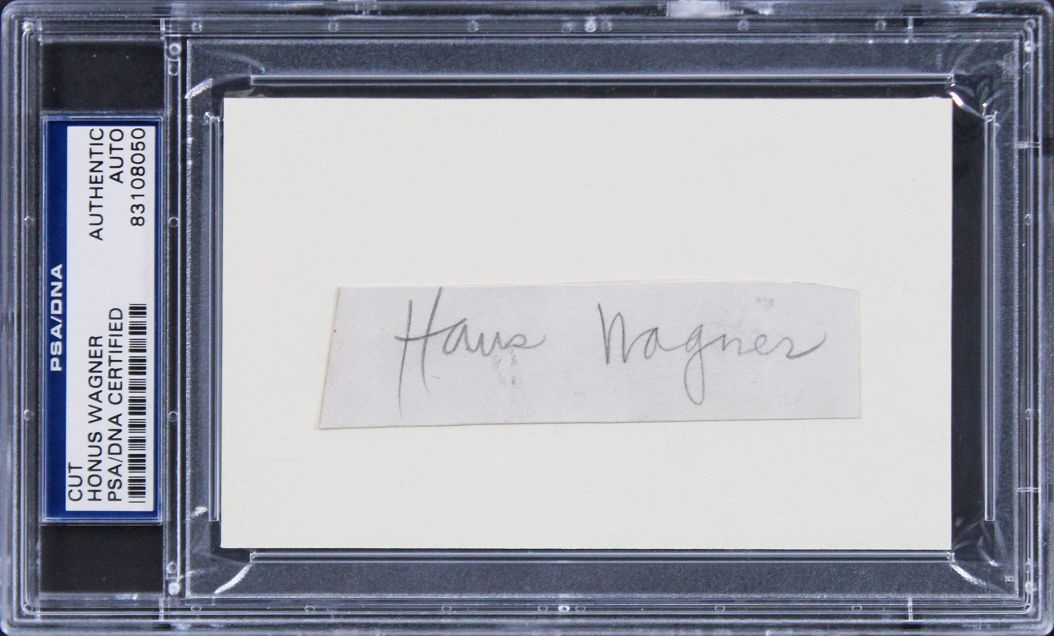 Pirates Honus Wagner Authentic Signed 1x3.75 Cut Signature PSA/DNA ...