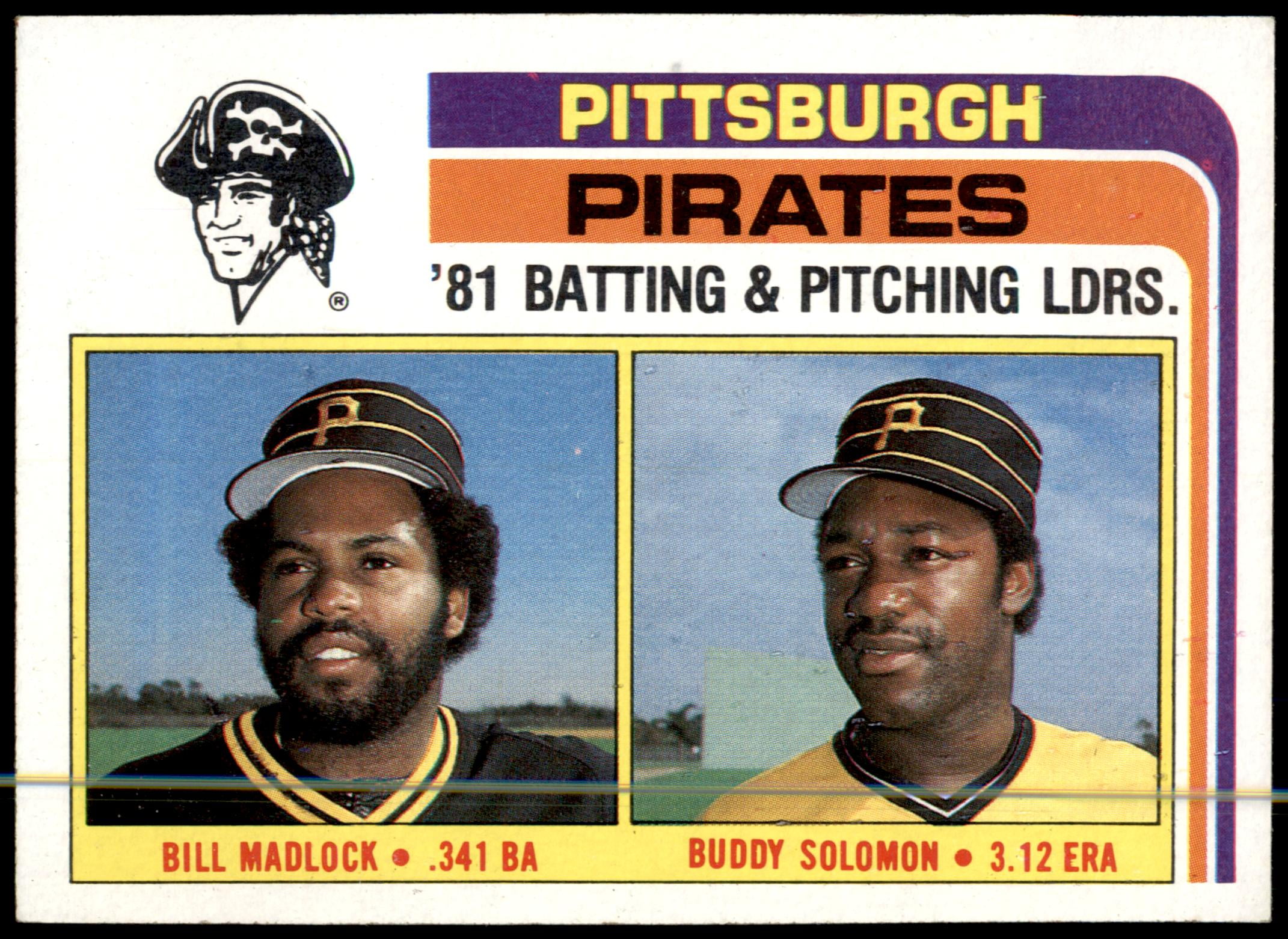 Pirates Leaders / Checklist (Bill Madlock / Buddy Solomon) #696 1982 ...