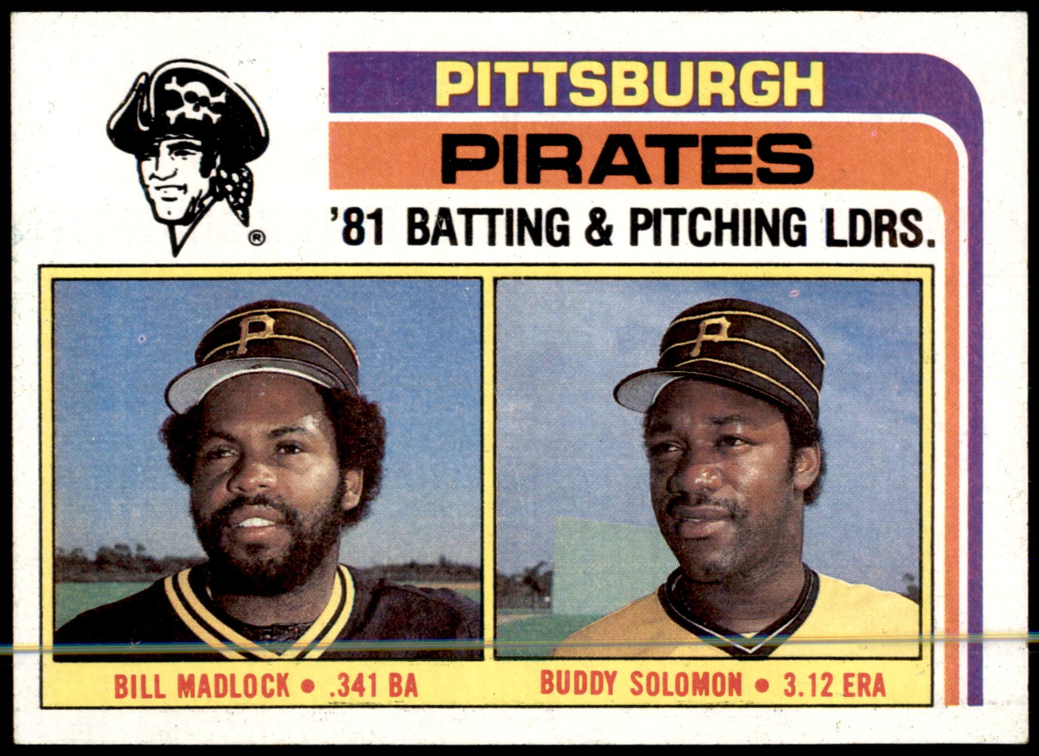 Pirates Leaders / Checklist (Bill Madlock / Buddy Solomon) #696 1982 ...