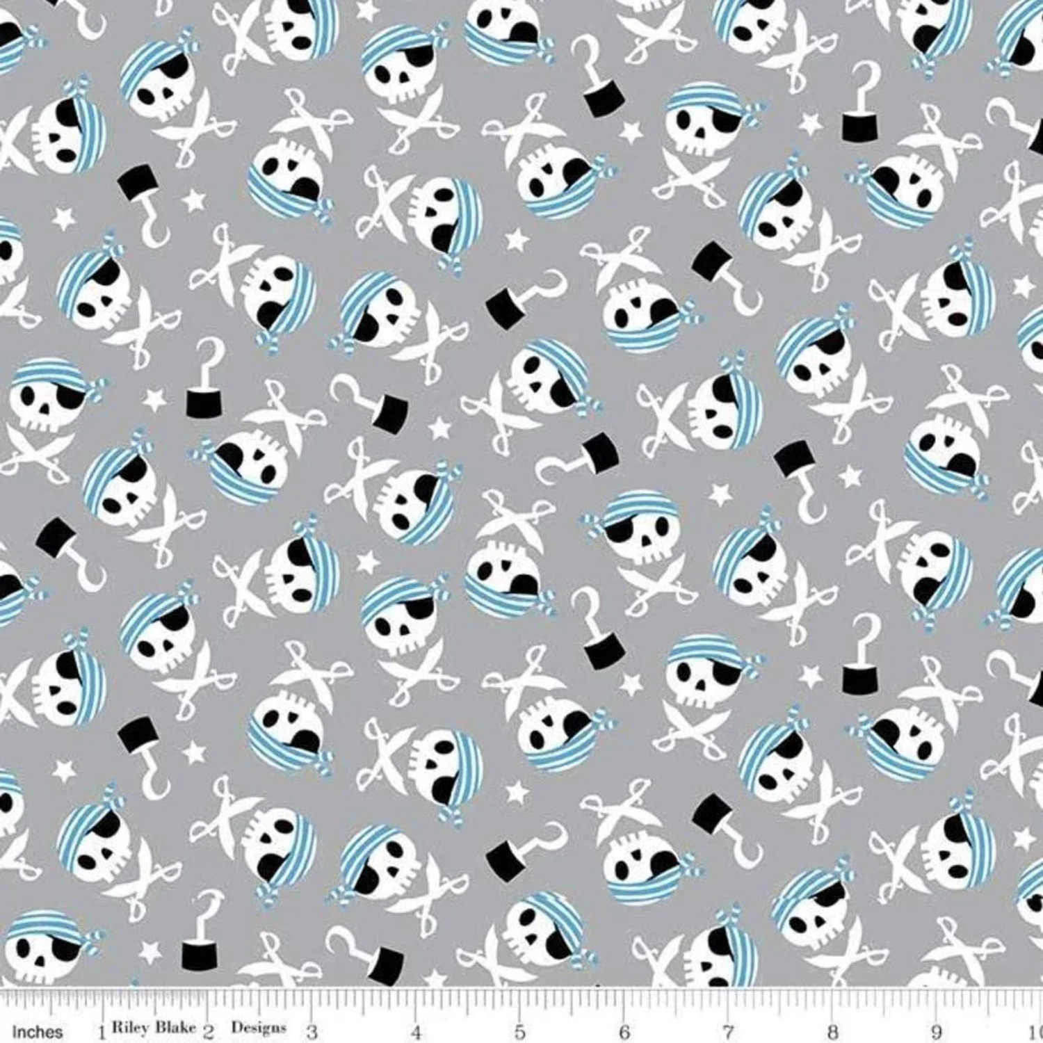 Pirates Life Gray Flannel Fabric - Walmart.com