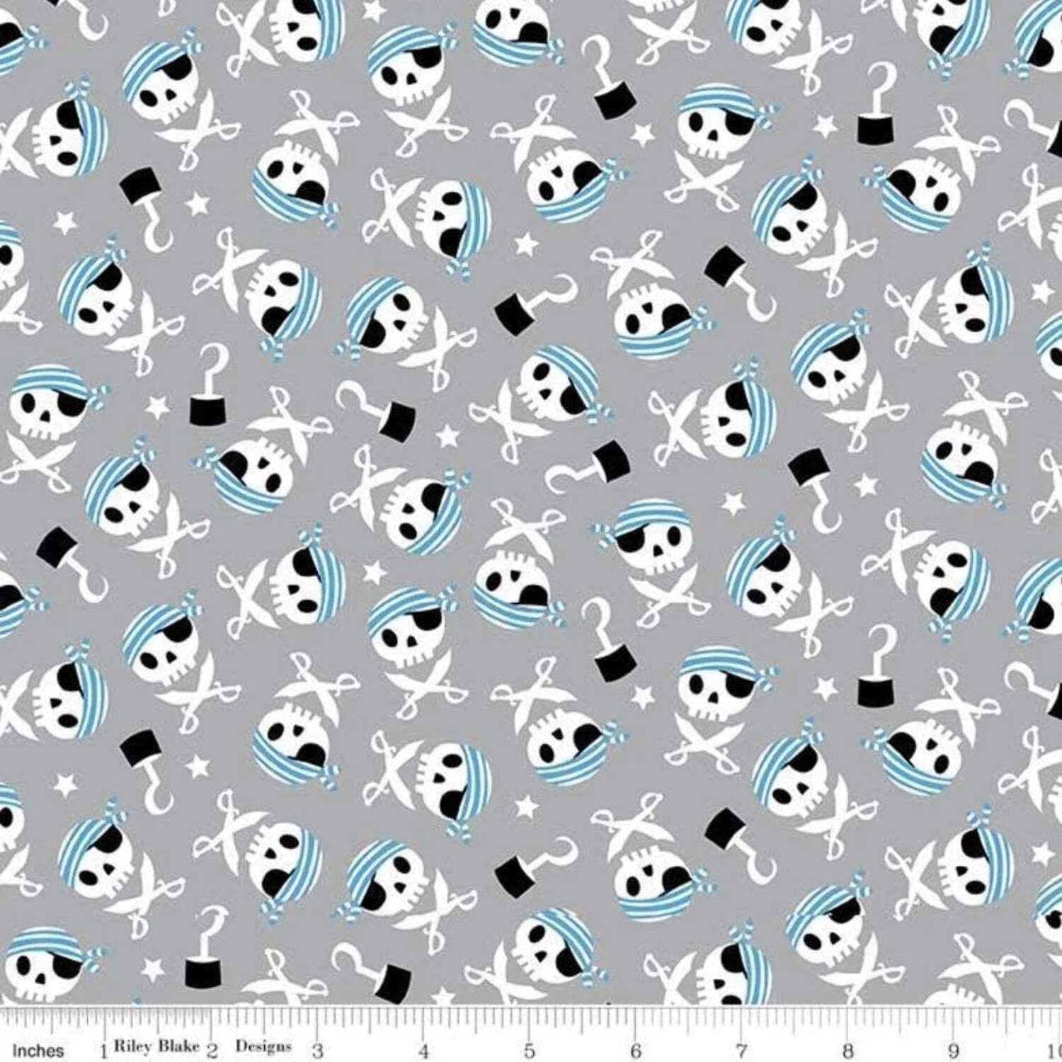 Pirates Life Gray Flannel Fabric - Walmart.com