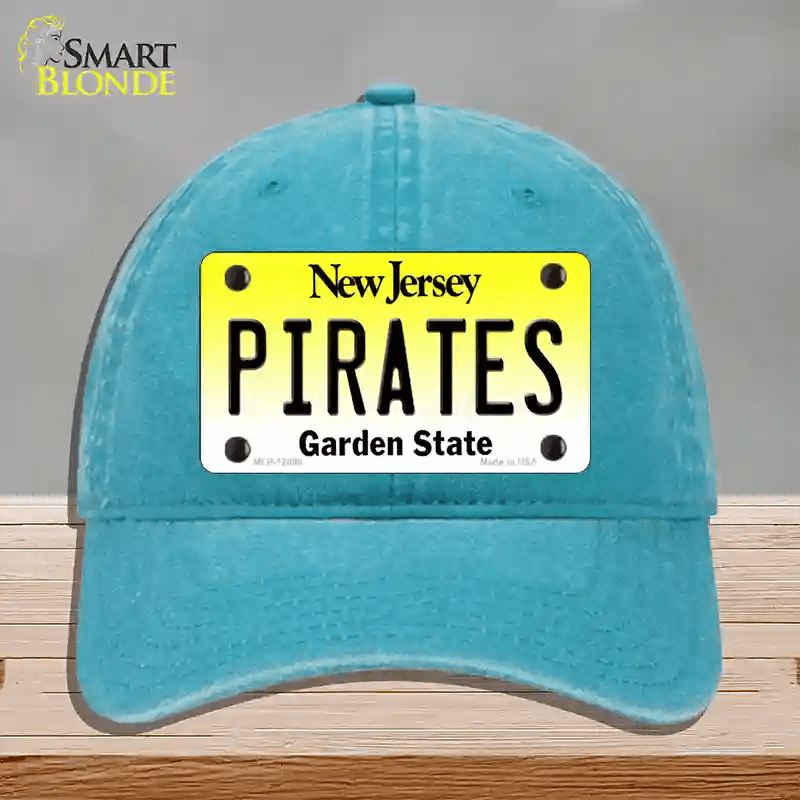 Pirates Novelty License Plate Hat Unconstructed Cotton Lake Blue ...
