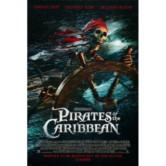 Pirates Of The Caribbean Curse Black Pearl Movie Poster 24Inx36In Art ...