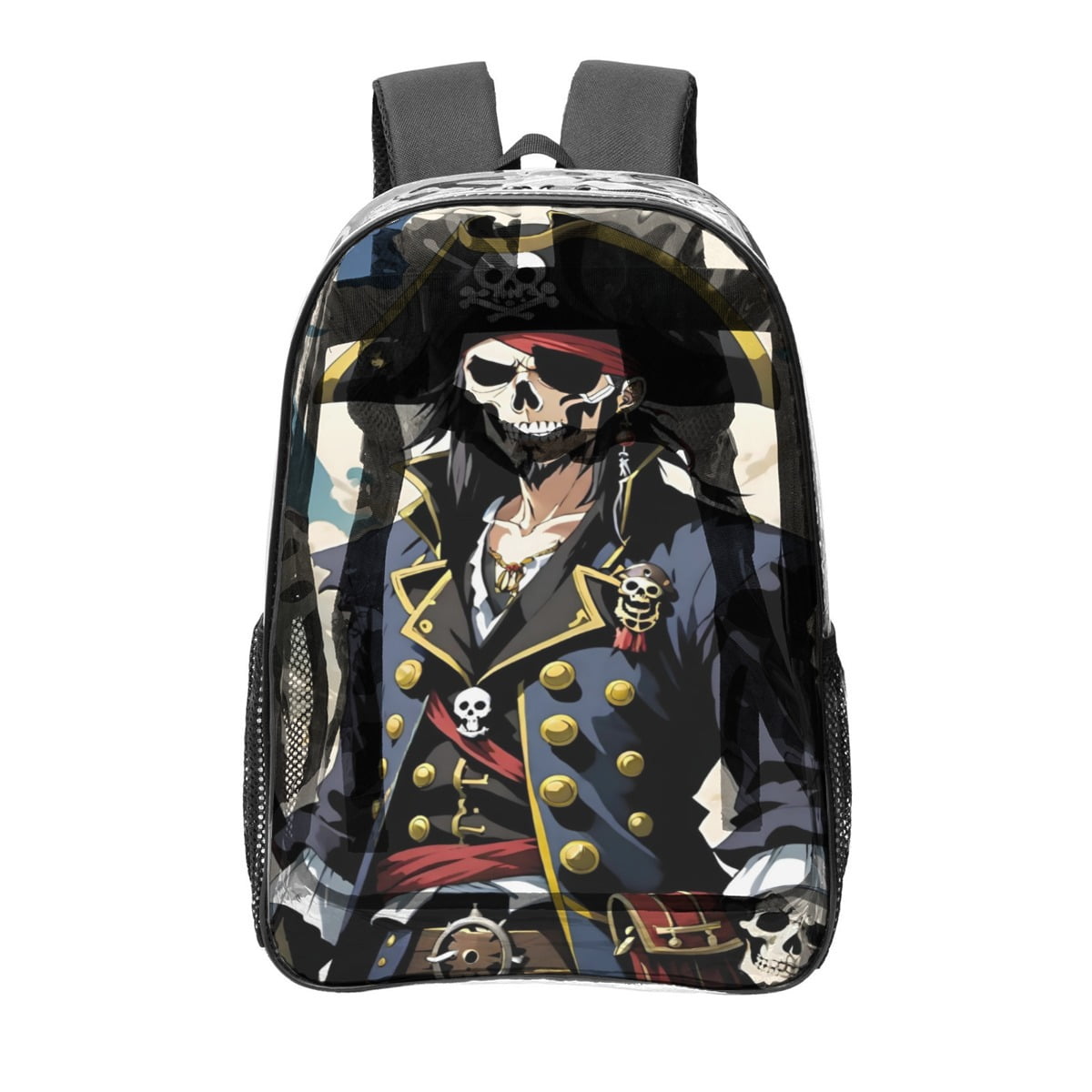 Pirates Of The Caribbean Pattern Transparent Backpack Lightweight And ...