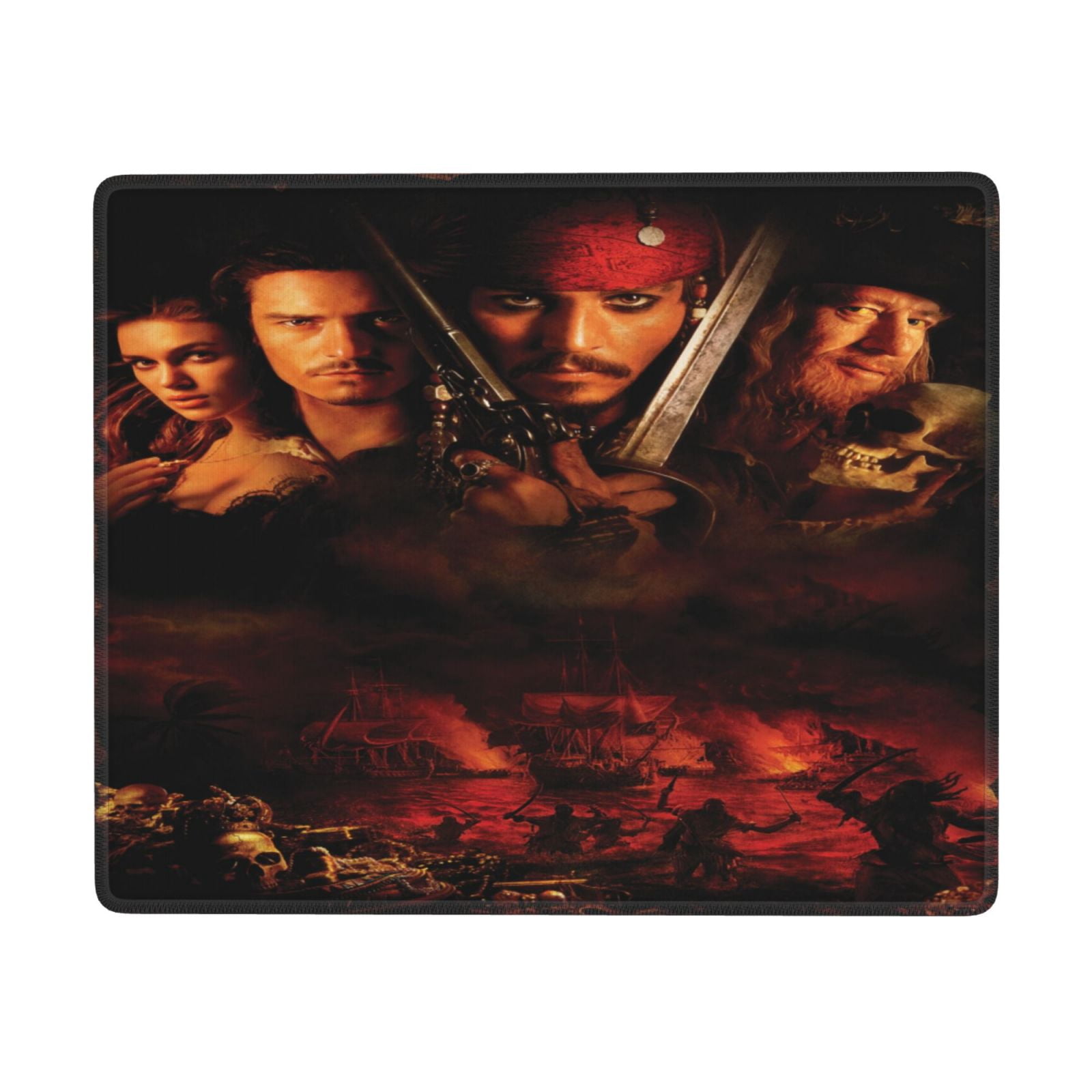 Pirates Of The Caribbean Square Mouse Pad, Cloth with Rubberized Base ...