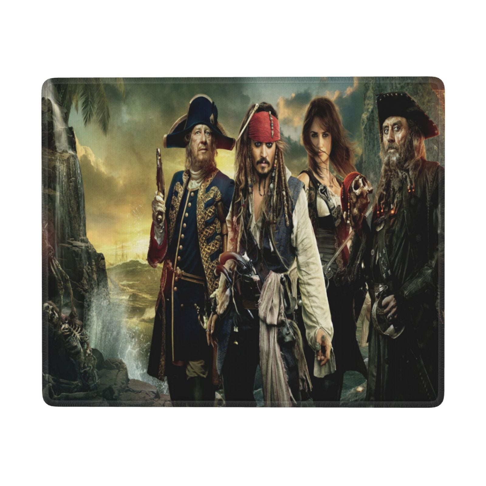 Pirates Of The Caribbean Square Mouse Pad, Cloth with Rubberized Base ...