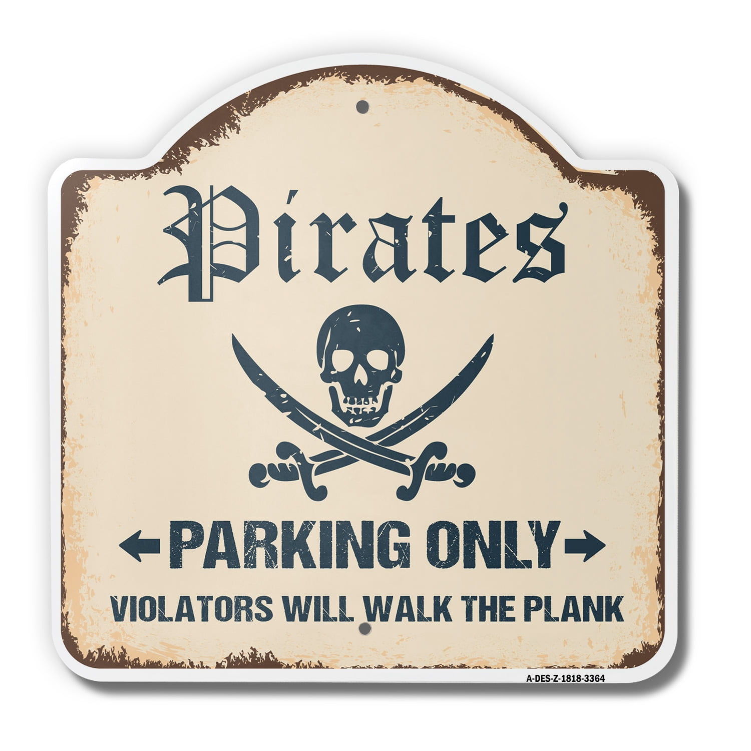 Pirates Parking 18" X 18" Heavy-Gauge Aluminum Architectural Sign ...