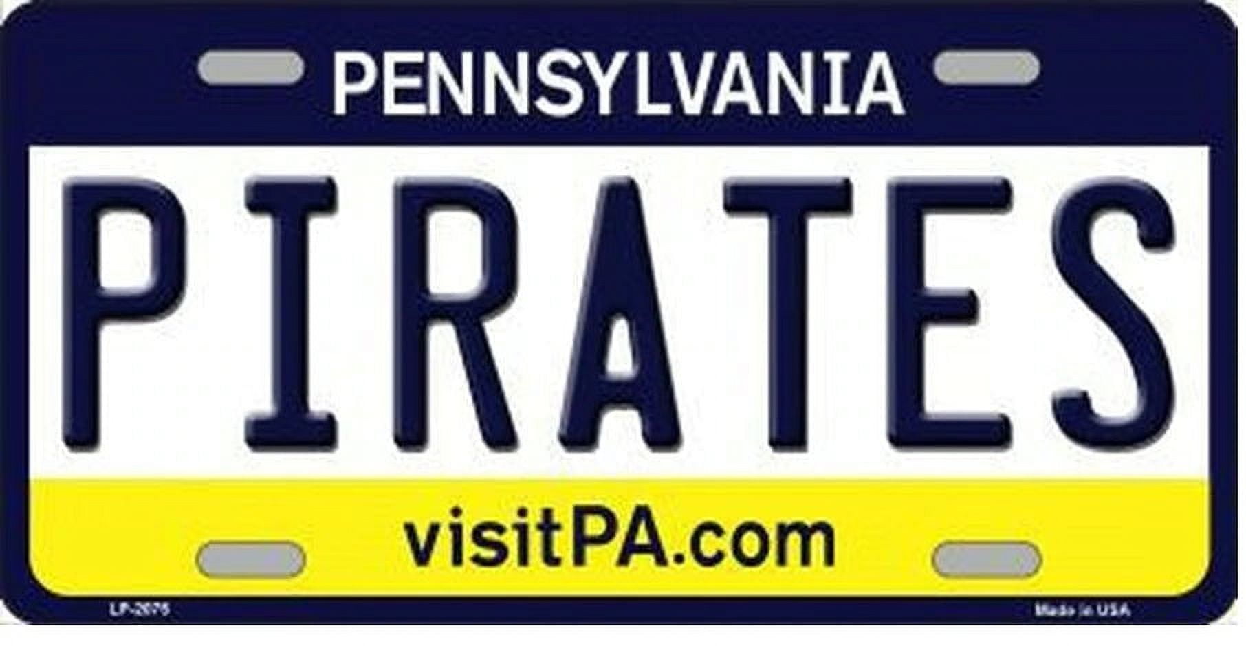 Pirates Pennsylvania State Metal Vanity License Plate - Walmart.com