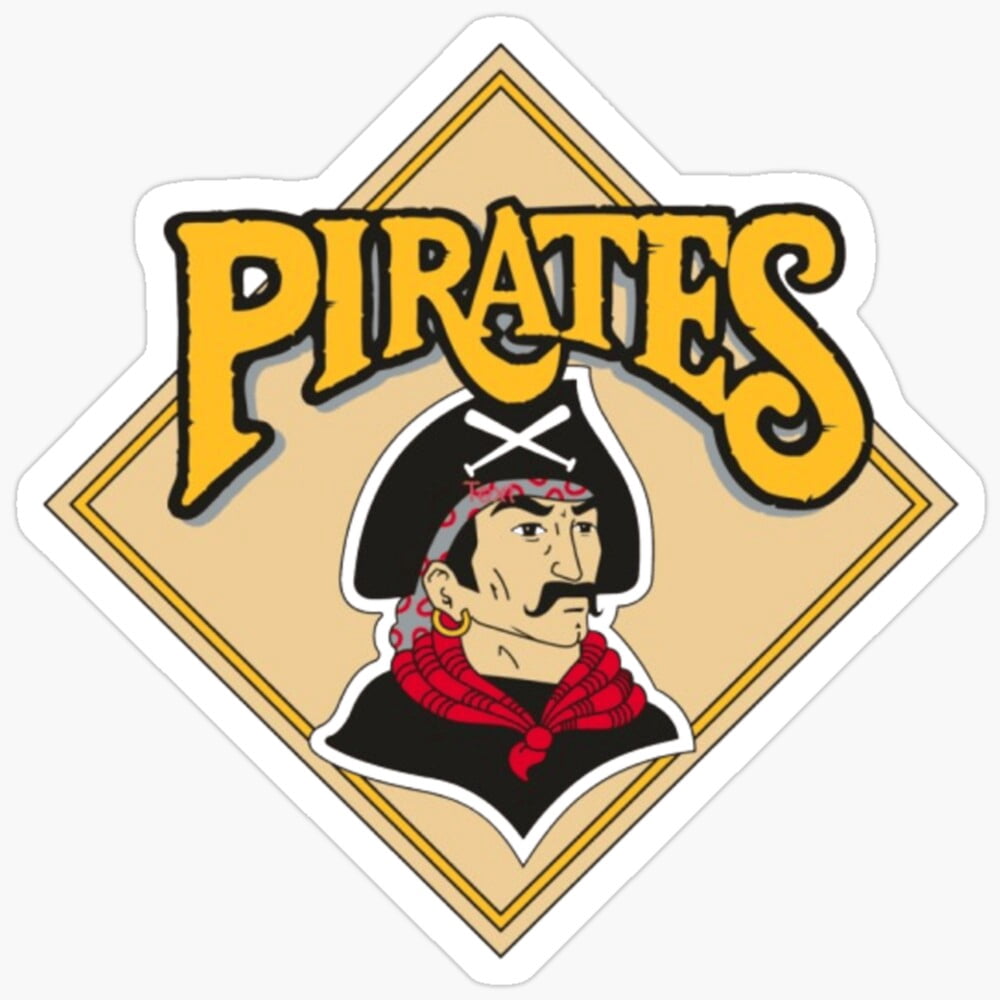 Pirates Retro Logo Design Sticker Baseball Sticker, Football Sticker ...