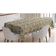 Strawberry PVC Vinyl Tablecloth with Cartoon Style Pattern, 35x54 inch ...