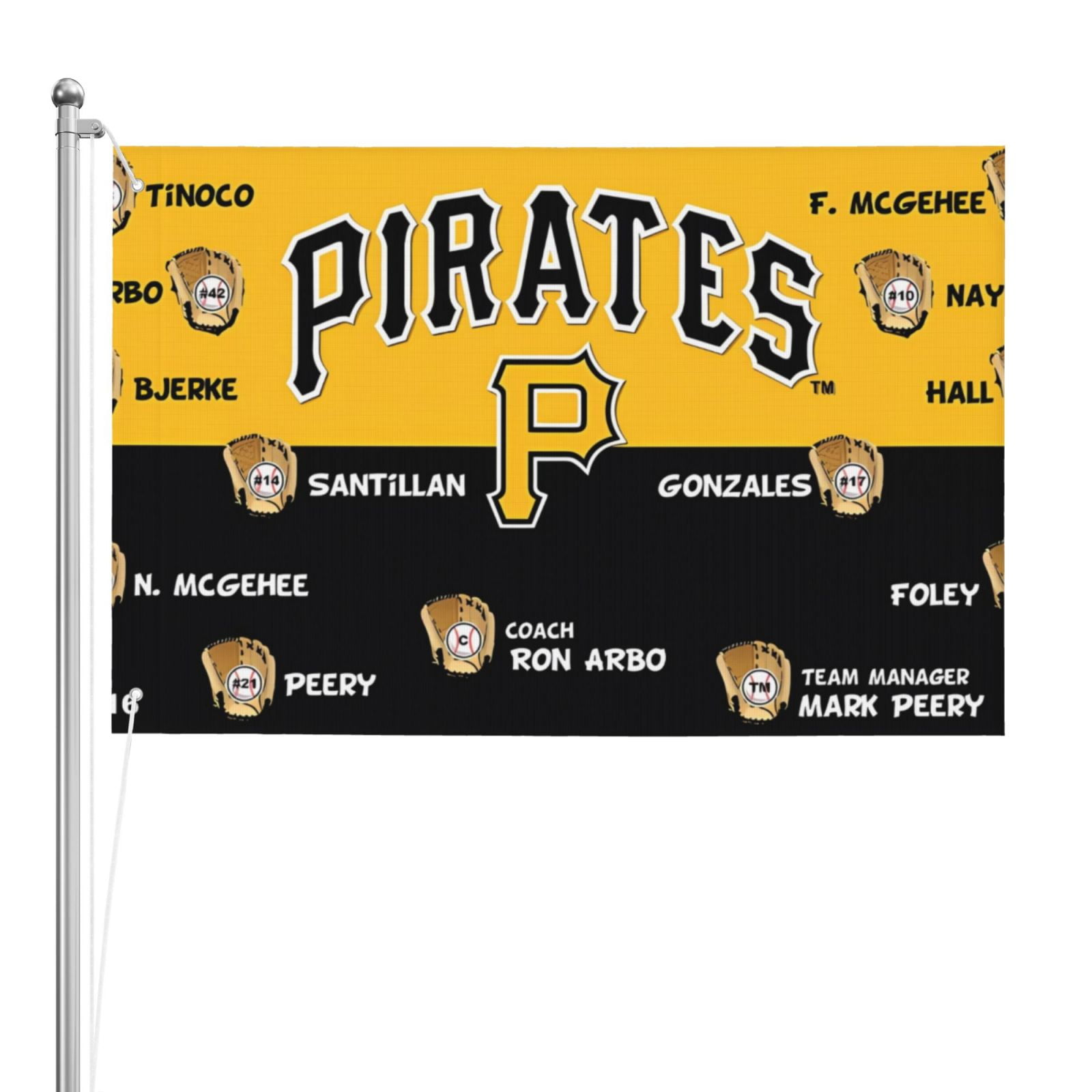 Pirates Three Layer personalized Double Sided Flag Football Fans ...