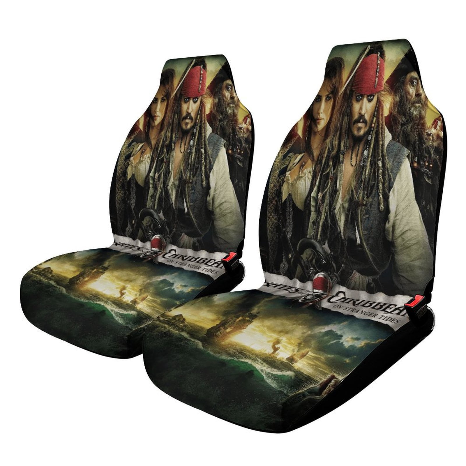 Pirates of The Caribbean Car Seat Covers 2PCS Seat Protector Cover ...