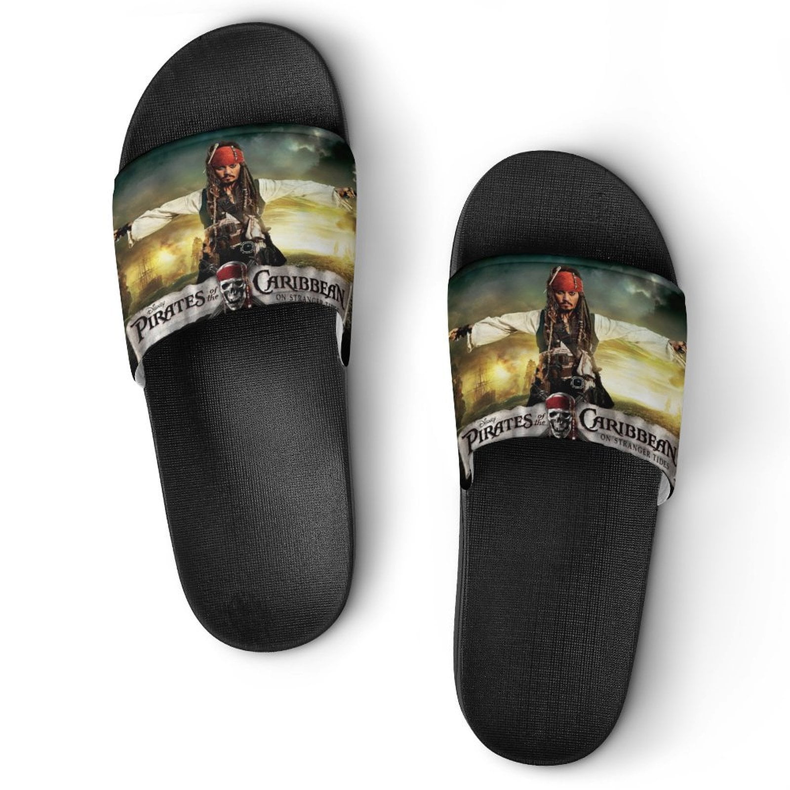 Pirates of The Caribbean Womens Mens House Slippers Non-Slip Pool ...