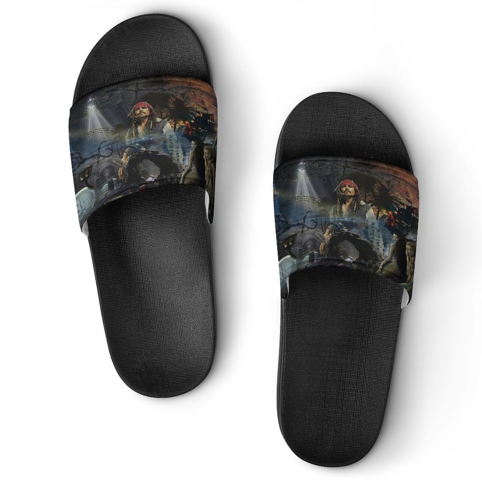 Pirates of The Caribbean Womens Mens House Slippers Non-Slip Pool ...